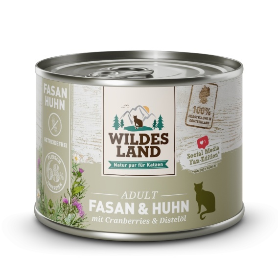 WILDES LAND CAT Classic Fasan Huhn - bażant i kurczak z żurawiną (200g ...